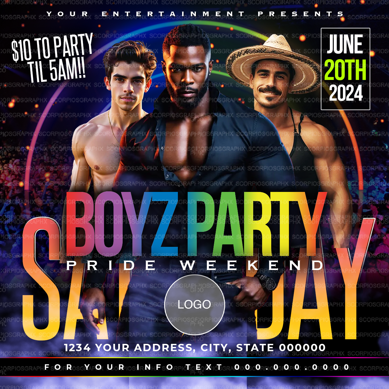 Gay Night Flyer Template – ScorpiosGraphx
