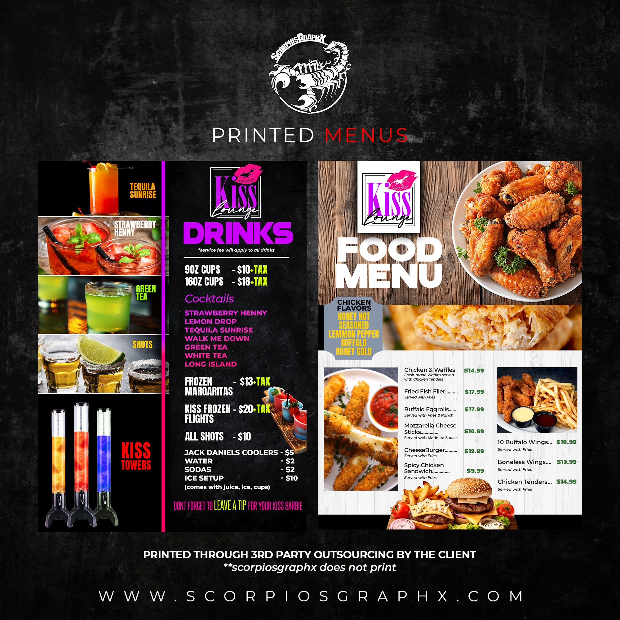Menu Design – ScorpiosGraphx