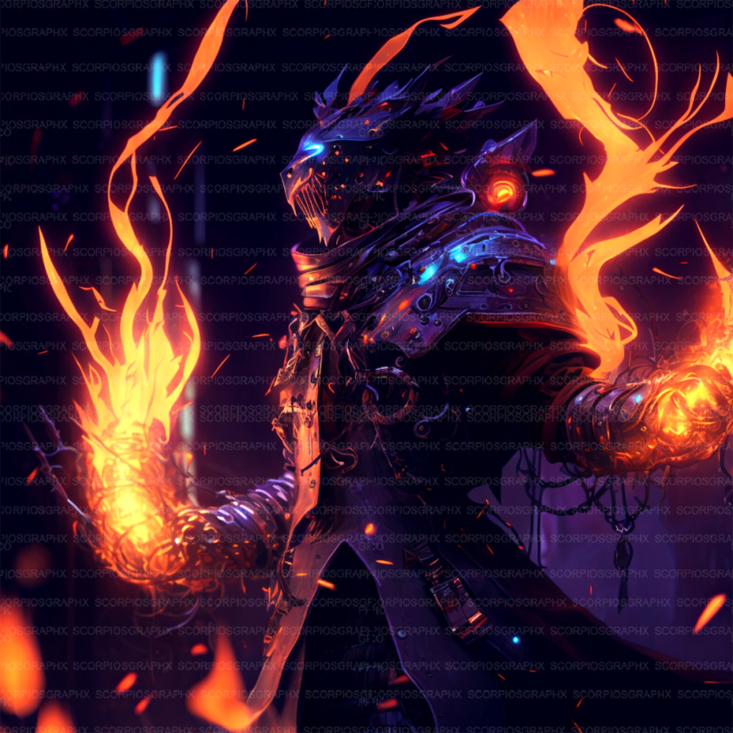 Fire Wizard - AI Art – ScorpiosGraphx