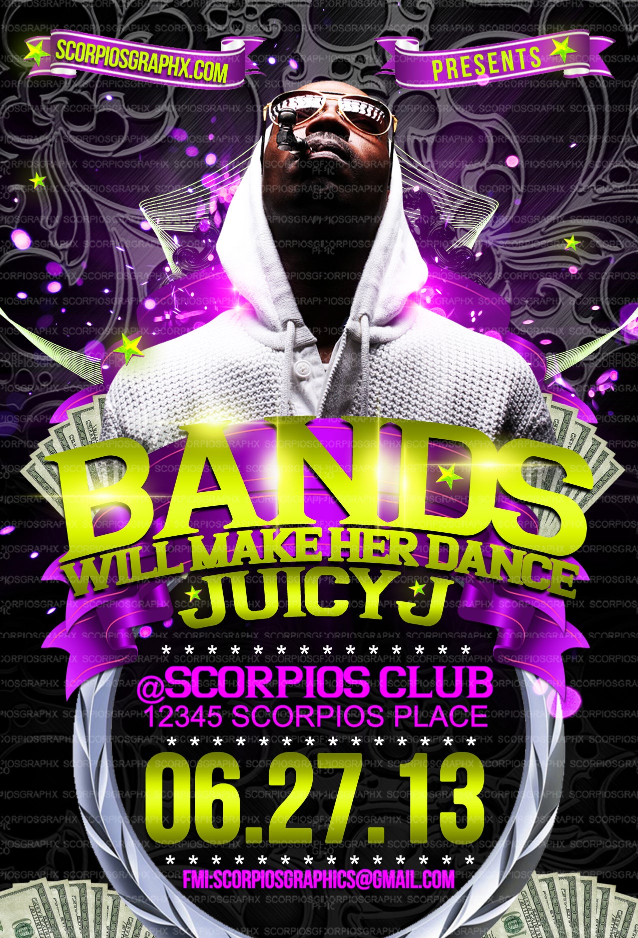 Hip Hop Flyer Template – ScorpiosGraphx
