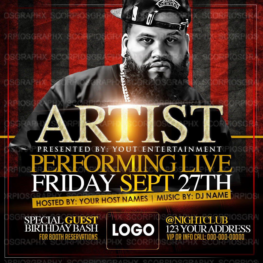 Artist Flyer Template – ScorpiosGraphx