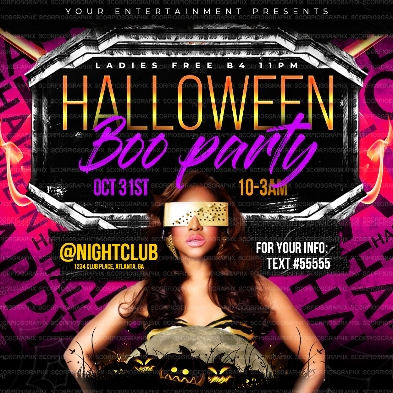Halloween Boo Flyer Template – ScorpiosGraphx