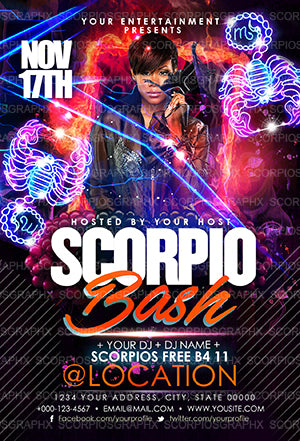 Scorpio Bash Flyer Template – ScorpiosGraphx