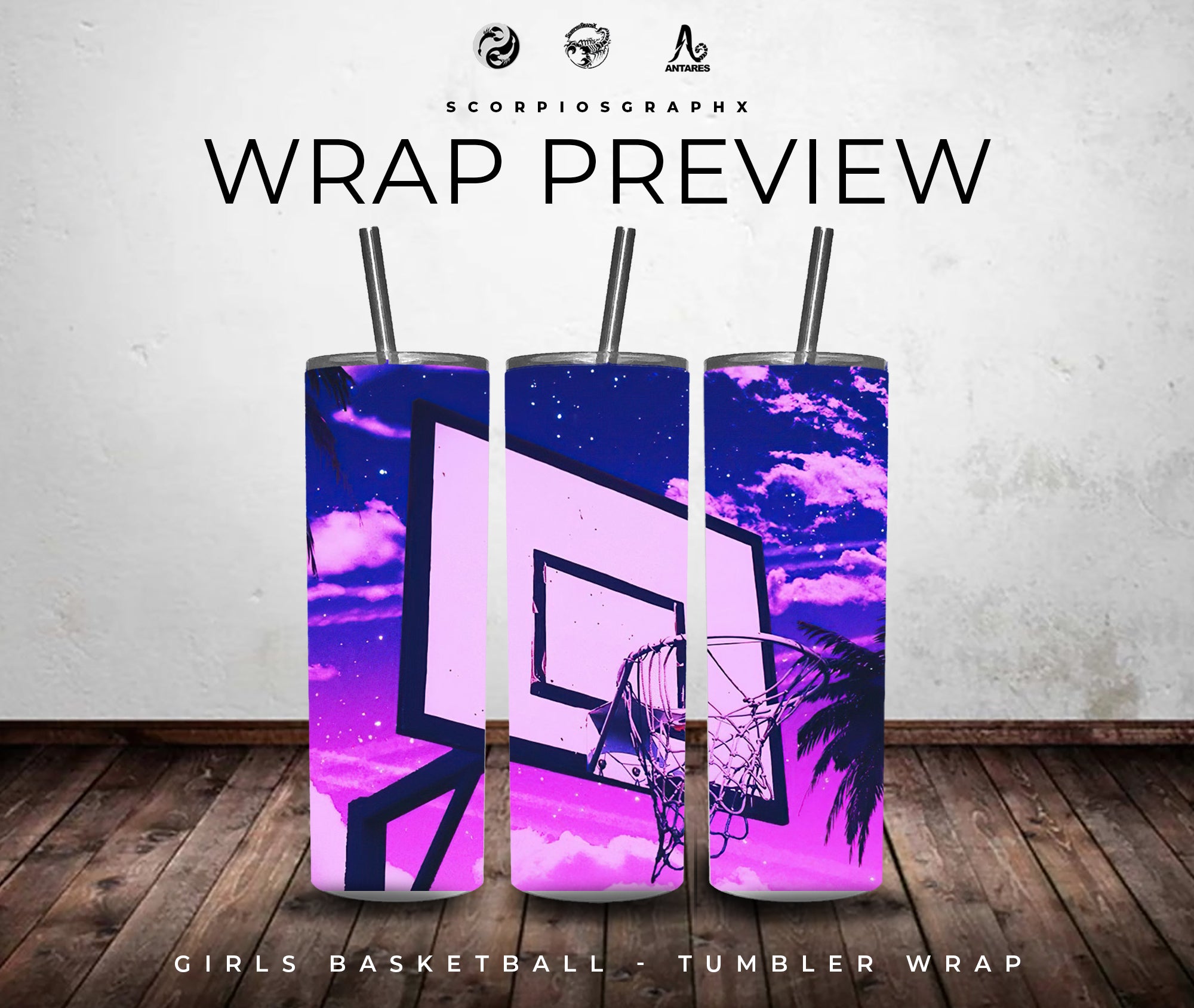 Girls Basketball PNG | Sublimation | Tumbler Wrap Design | Digital Dow ...